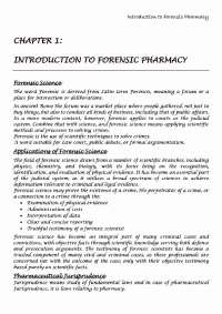 Introduction to Forensic Pharmacy - Docsity