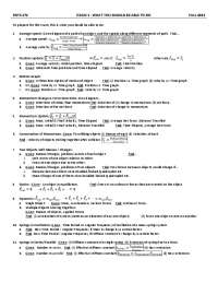 Phys 172 Exam 1 Prep | Summaries Physics | Docsity