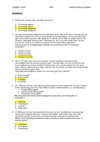 Central Nervous System CNS Questions and Answers 2021 | Exams Nursing ...