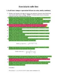 Esercizi liste con soluzioni python - Docsity