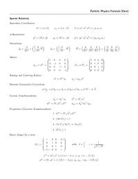 Physics 2 formula sheet - Docsity