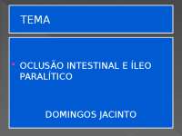 Oclusão intestinal cirúrgico - Docsity