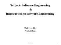 Software engineering - Docsity