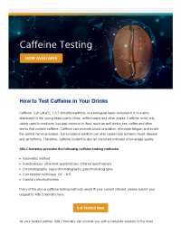 How to Test Caffeine in Your Drinks - Docsity
