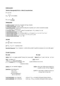 Formulario Statistica Descrittiva e Inferenziale - Docsity