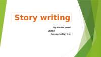 Introduction to Story Writing - Docsity