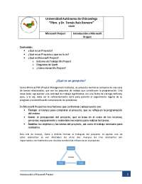 Introducción a MS Project - Docsity