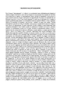 Riflessione Metacognitiva - Docsity
