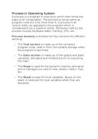 PROCESS & MULTITHREADING - Docsity