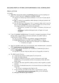 Appunti storia del giornalismo - seconda parte - Docsity