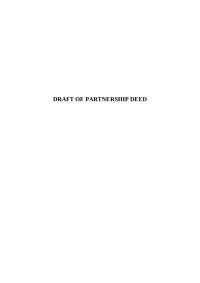 PARTNERSHIP DEED AND ITS DRAFT - Docsity