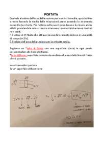 PORTATA E MECCANICA DEI FLUIDI - Docsity