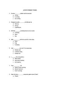 Presente simple y continuo - Docsity