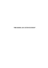 Meaning of Attestation - Docsity
