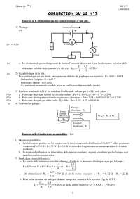 CORRECTION DU DS N°7 - Détermination des caractéristiques d’une pile - Docsity
