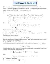 La formule de Stirling - Docsity