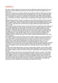 Canto V inferno Dante Alighieri - Docsity