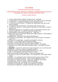 Paniere completo dell'esame pratiche didattiche per la scuola master ...