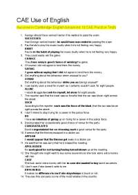 Use of English per Cae Keys - Docsity