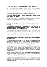 Caso práctico derechos reales - Docsity