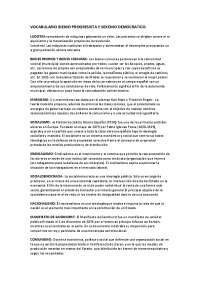 Vocabulario del bienio progresista y del sexenio democratico - Docsity