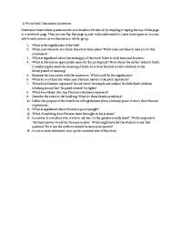 “A Worn Path” Discussion Questions | Exercises English | Docsity