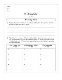 The Storyteller by Saki - Docsity