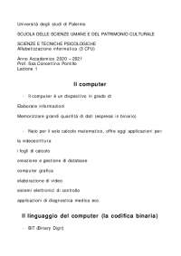 Nozioni di alfabetizzazione informatica - Docsity