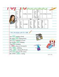 PRESENT CONTINUOUS EJERCICIOS - Docsity