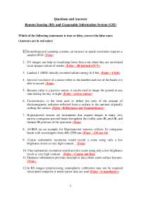 Questions and Answers in Remote Sensing (RS) and Geographic Information System (GIS) | Quizzes ...