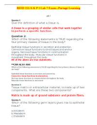 BIOD 151/A & P 1 Lab 7 Exam...Portage Learning...A+ - Docsity