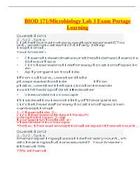 BIOD 171/Microbiology Lab 3 Exam Portage Learning - Docsity