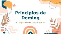 Principio de Deming y Diagrama Causa-Efecto - Docsity