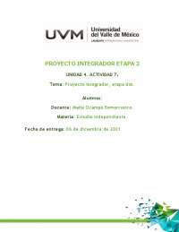 Proyecto Integrador Etapa 1 - Docsity