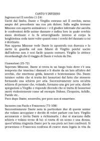 Dante, canto V Inferno - Docsity
