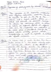 Best lecture notes on the TLC and Column chromatography - Docsity