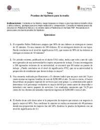 Actividad prueba de hipotesis | Ejercicios de Estadística Inferencial ...