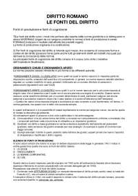 LE FONTI DEL DIRITTO ROMANO - Docsity