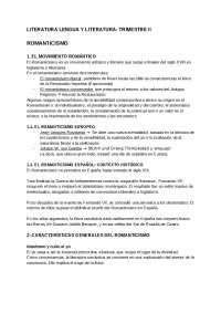 Romanticismo, Realismo y Naturalismo - Docsity
