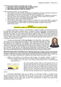 Physics 12 Quarter 1 Module 4 - Docsity