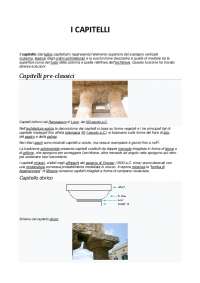 Vari tipi dei capitelli e la sua storia - Docsity