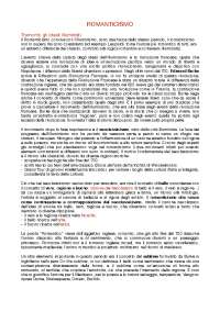 Romanticismo e Giacomo Leopardi - Docsity