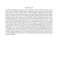 Winston churchill, prime minister - Docsity