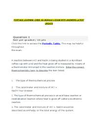 PORTAGE LEARNING CHEM 103 MODULE 3 EXAM WITH ANSWERS LATEST UPDATE ...