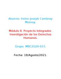 Módulo 8. Proyecto Integrador. Investigación de los Derechos Humanos. | Ejercicios de ...