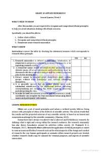Research Modules for Science Student Learners - Docsity