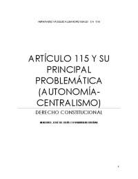 REFORMA DEL ARTICULO 115 DE LA CONSTITUCION - Docsity