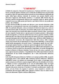 Analisi e spiegazione “Infinito” Giacomo Leopardi - Docsity