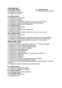 Principali complementi latini - Docsity