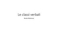 Slide classi verbali - Docsity